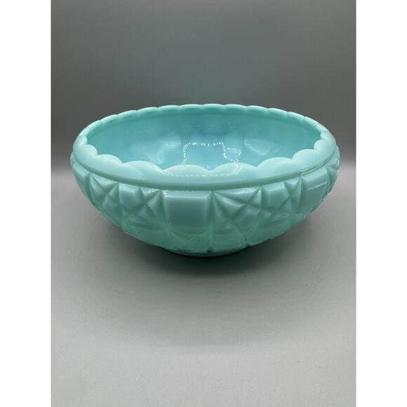 Fenton Blue Milk Glass Bowl